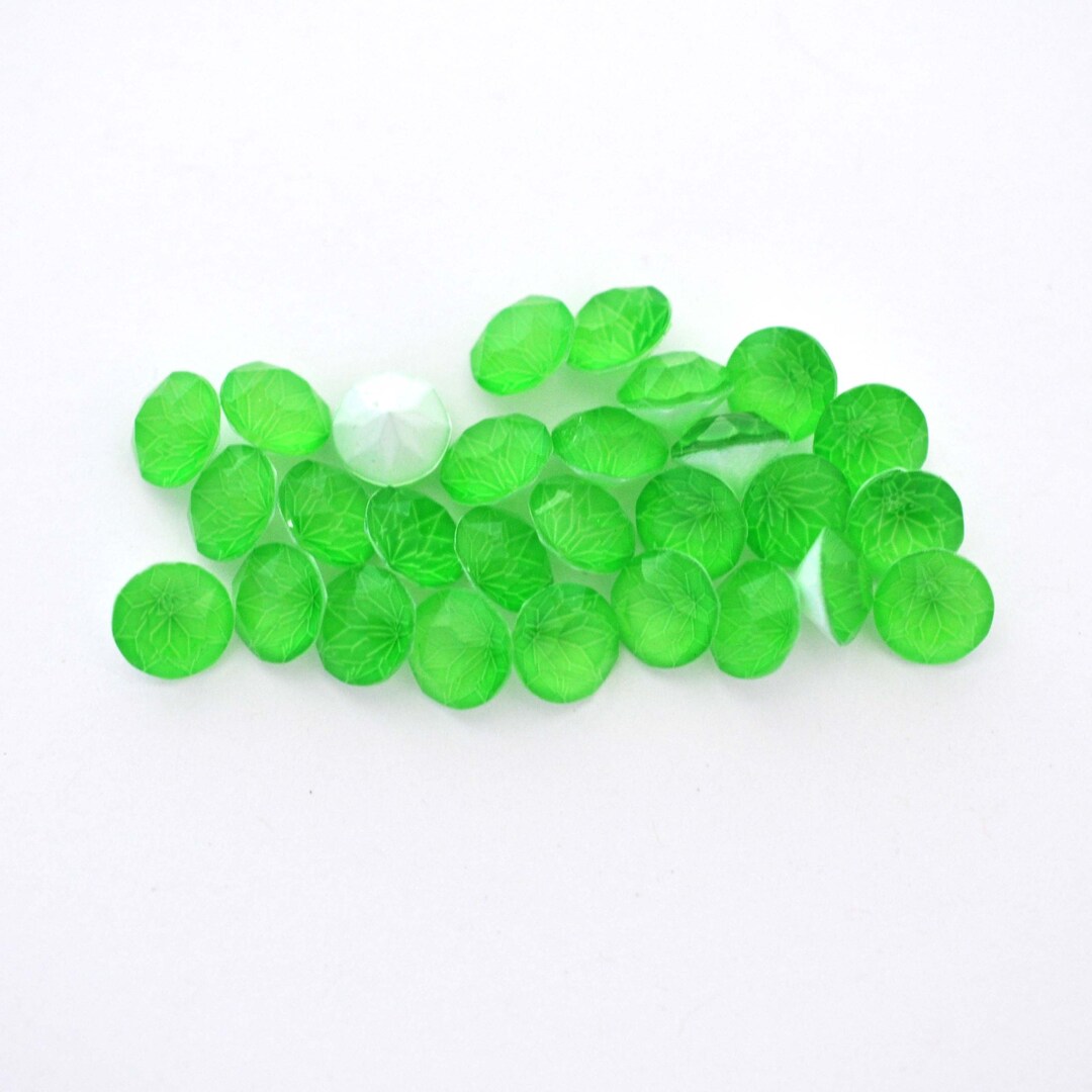 Florescent Green 8mm Chatons Round Glass Rhinestones, DIY Craft ...