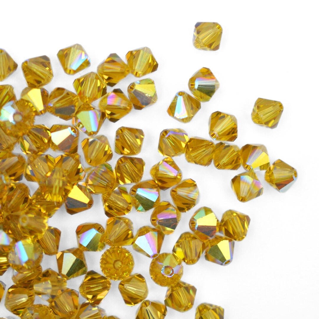 6mm Lime AB Bicone 5301 Barton Crystal Beads, Made in Austria, the ...