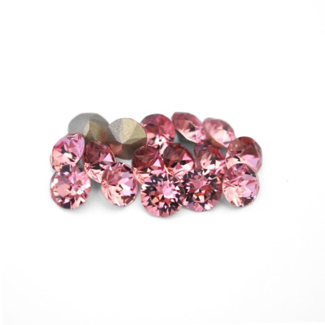 Light Rose 29ss 1088 Round Austrian Crystal Pointed Back Chatons, 6mm ...