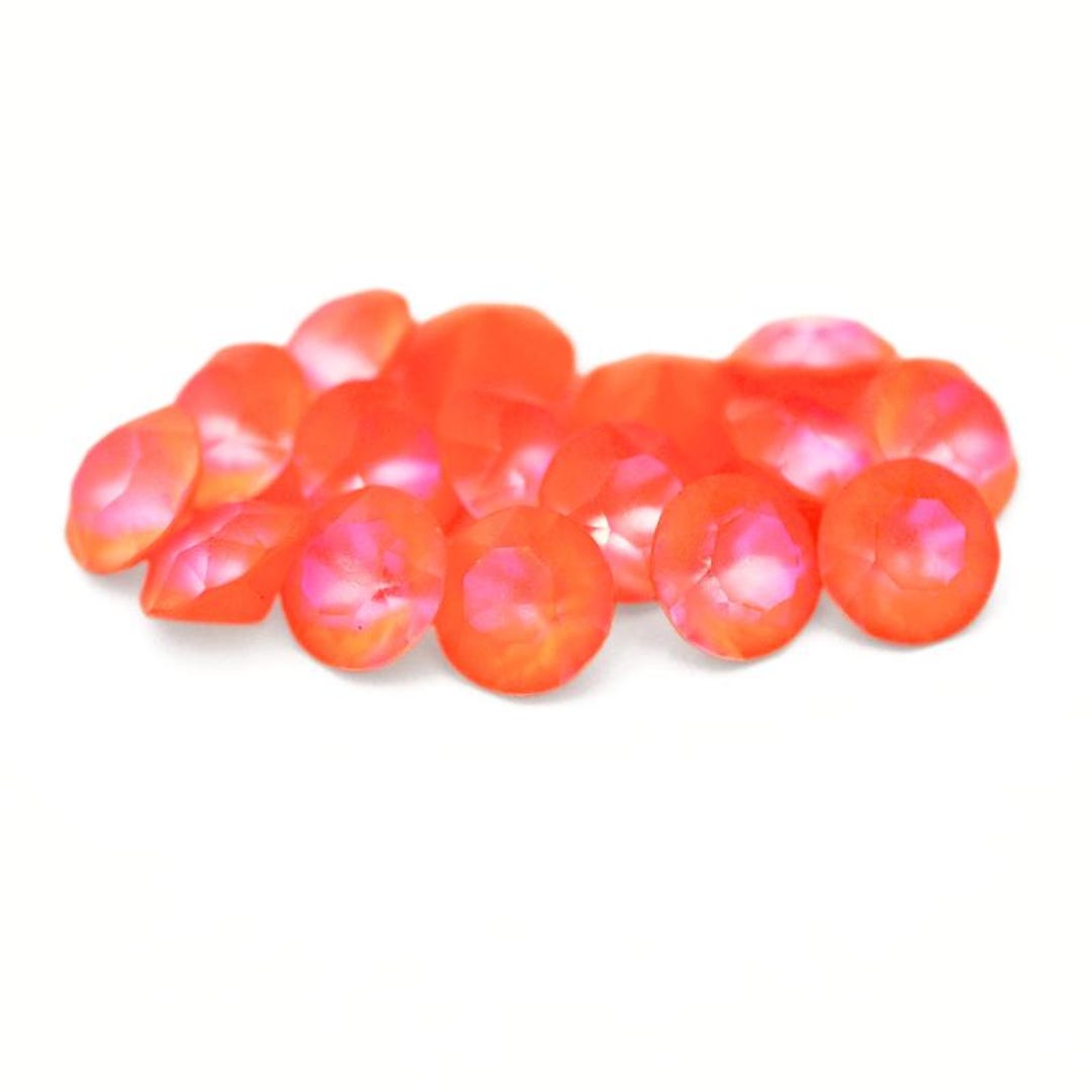 Orange Glow Delite Pastel Matt 39ss 1088 Round Austrian Crystal Pointed ...
