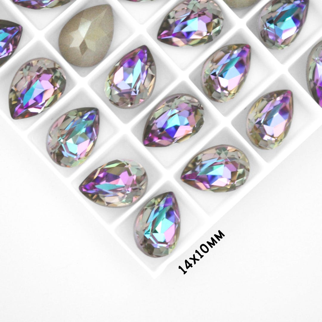Vitrail Light 14x10mm Pear Shape 4320 Barton Crystal, Made in Austria ...
