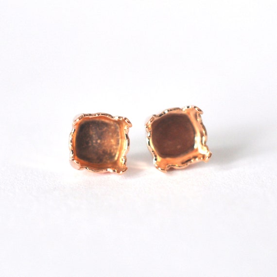Rose Gold 29ss Earring Setting Stud Post 6mm 1088 1 Pair - Etsy