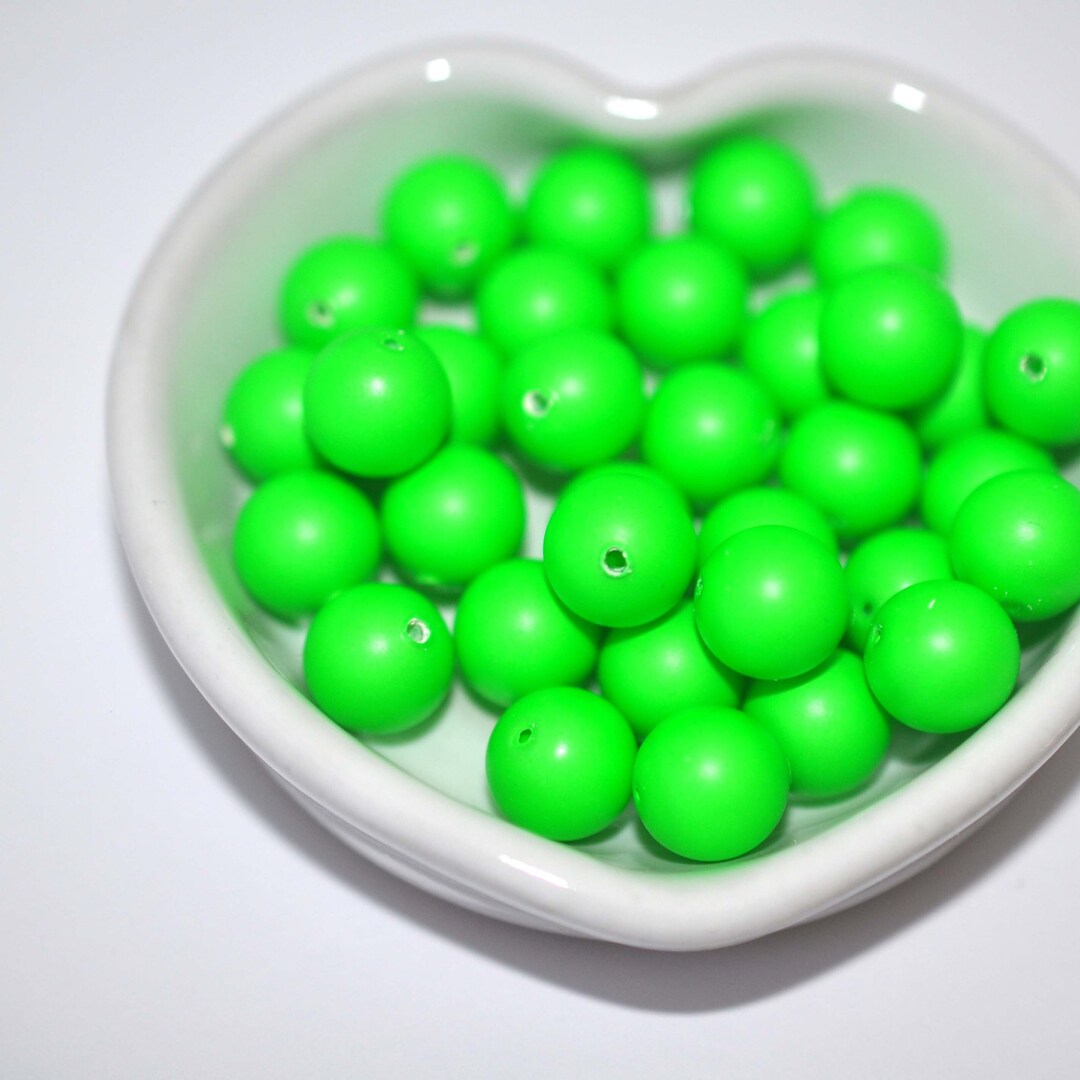NEON Green Color Round Crystal Pearls 10mm 5811 Barton Crystal Pearl ...