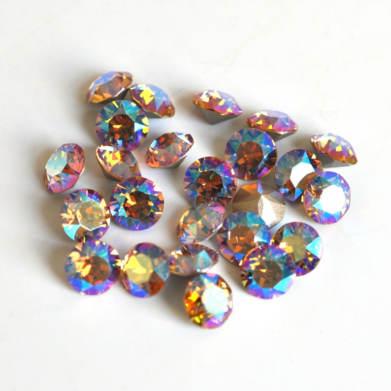 Light Colorado Topaz Shimmer 39ss 1088 Chatons 8mm Barton Crystals ...