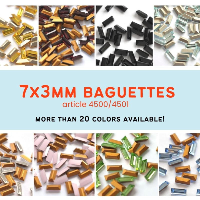 7 X Swarovski Baguette - Etsy