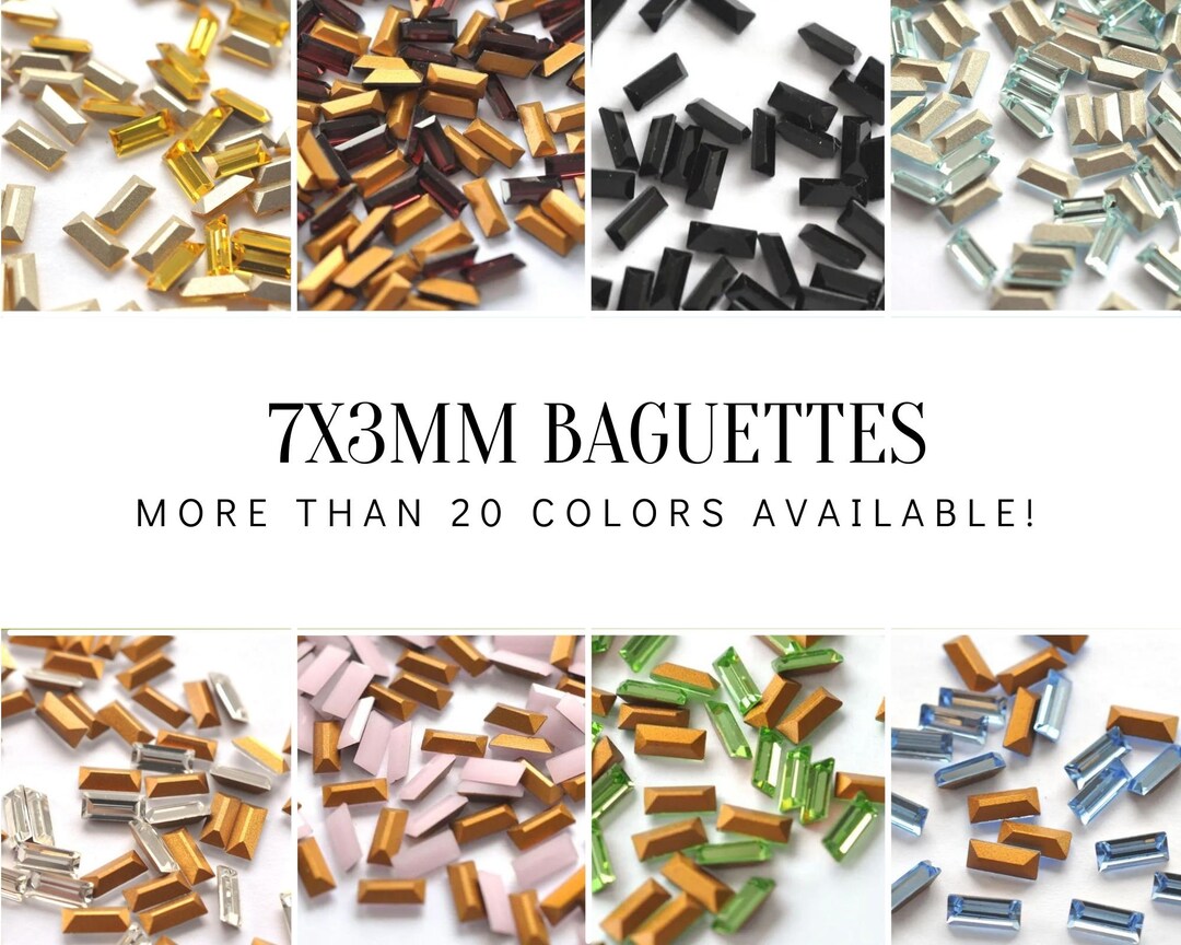 Pick Your Color 7x3mm Baguettes 4501 Barton Crystal 12 Pieces per Pack ...