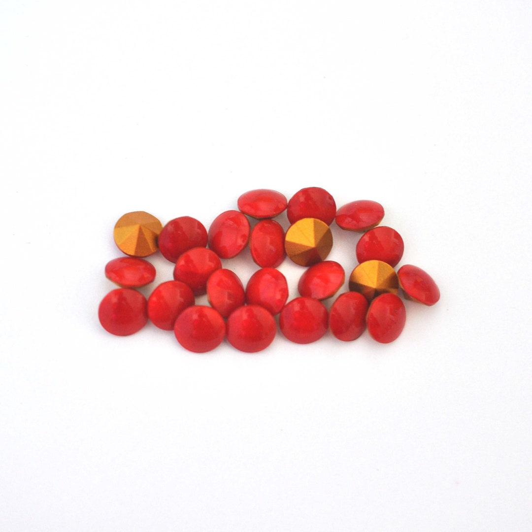Cherry Red 39ss Smooth Top Chatons 8mm Barton Crystal Multiple Pack ...