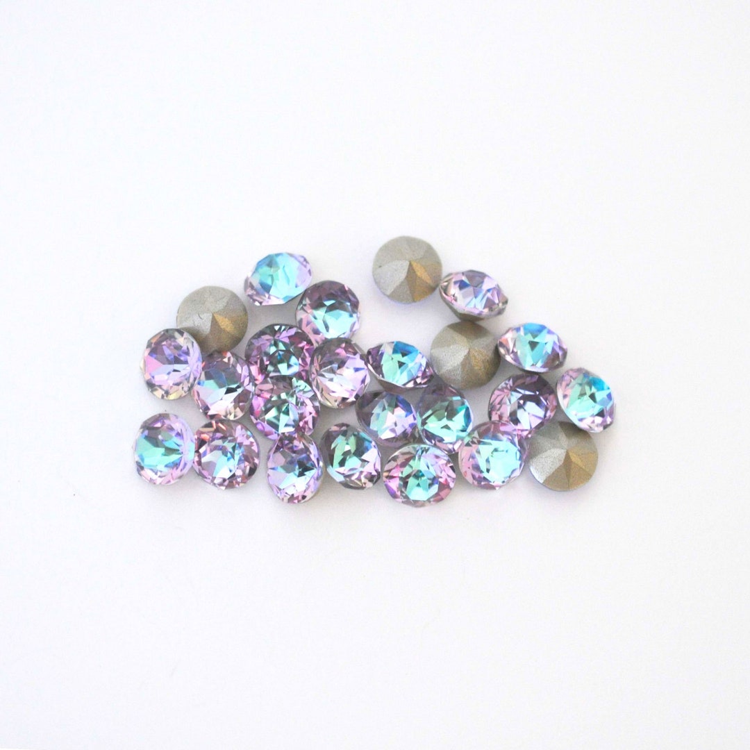 Rainbow Light 8mm Chatons Round Glass Rhinestones, DIY Craft Crystals ...