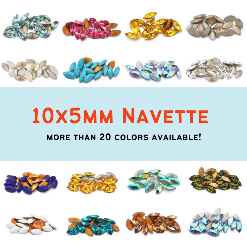 Navette Rhinestones 10x5mm - Etsy
