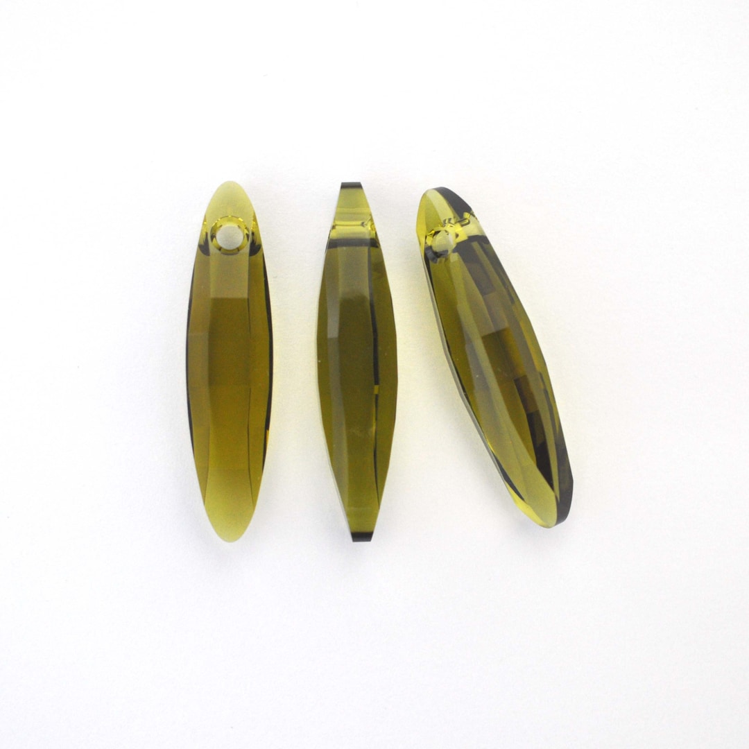 Olivine 40mm Large Ellipse Pendant - 6470 Barton Crystal - Multiple ...