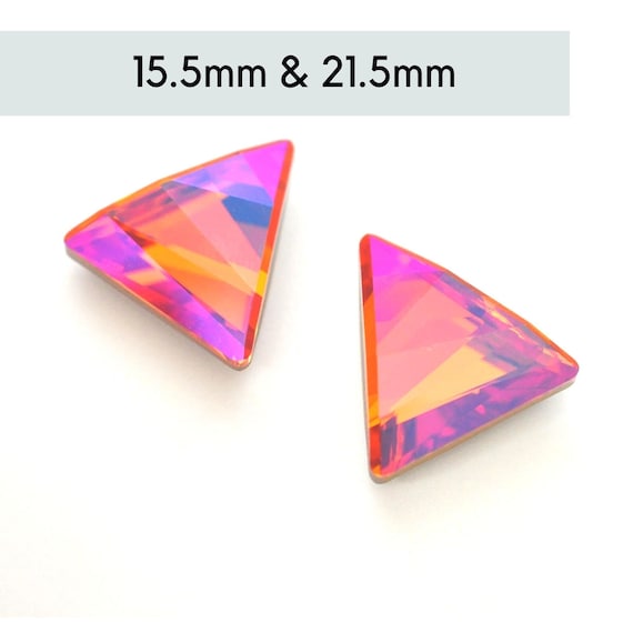 Astral Pink 15.5mm & 21.5mm Delta Triangle 4717 Barton Crystal | Etsy