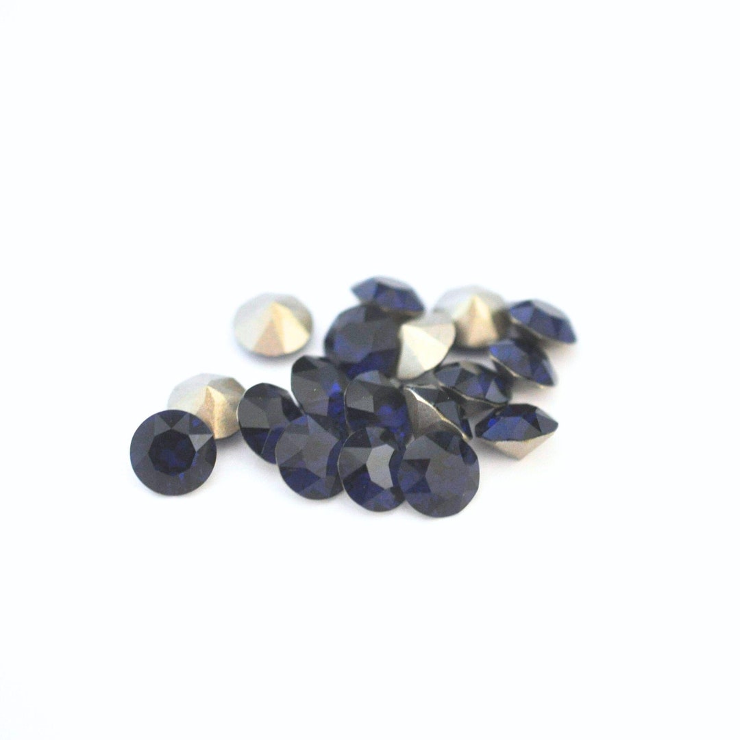 Dark Indigo 39ss 1088 Chatons 8mm Barton Crystals Dark Navy Blue Very ...