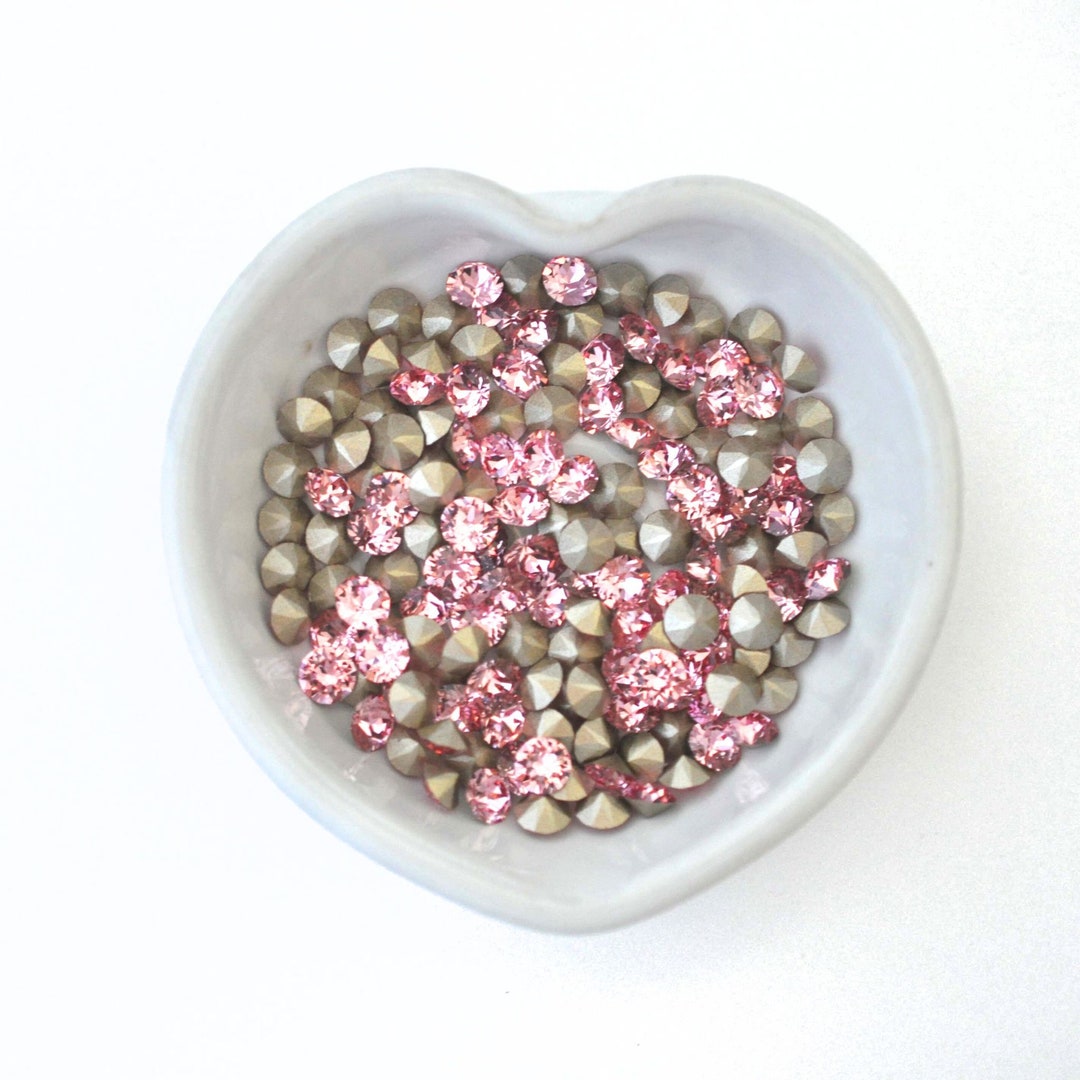 Light Rose 24ss 1088 Round Swarovski® Crystal Pointed Back Chatons, 5mm ...