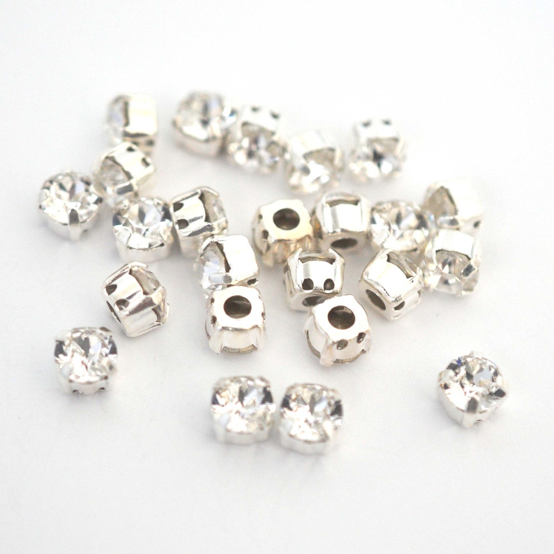 Crystal Clear - 29SS / 6MM Sew on Crystals - Chaton Montees - Sliders ...