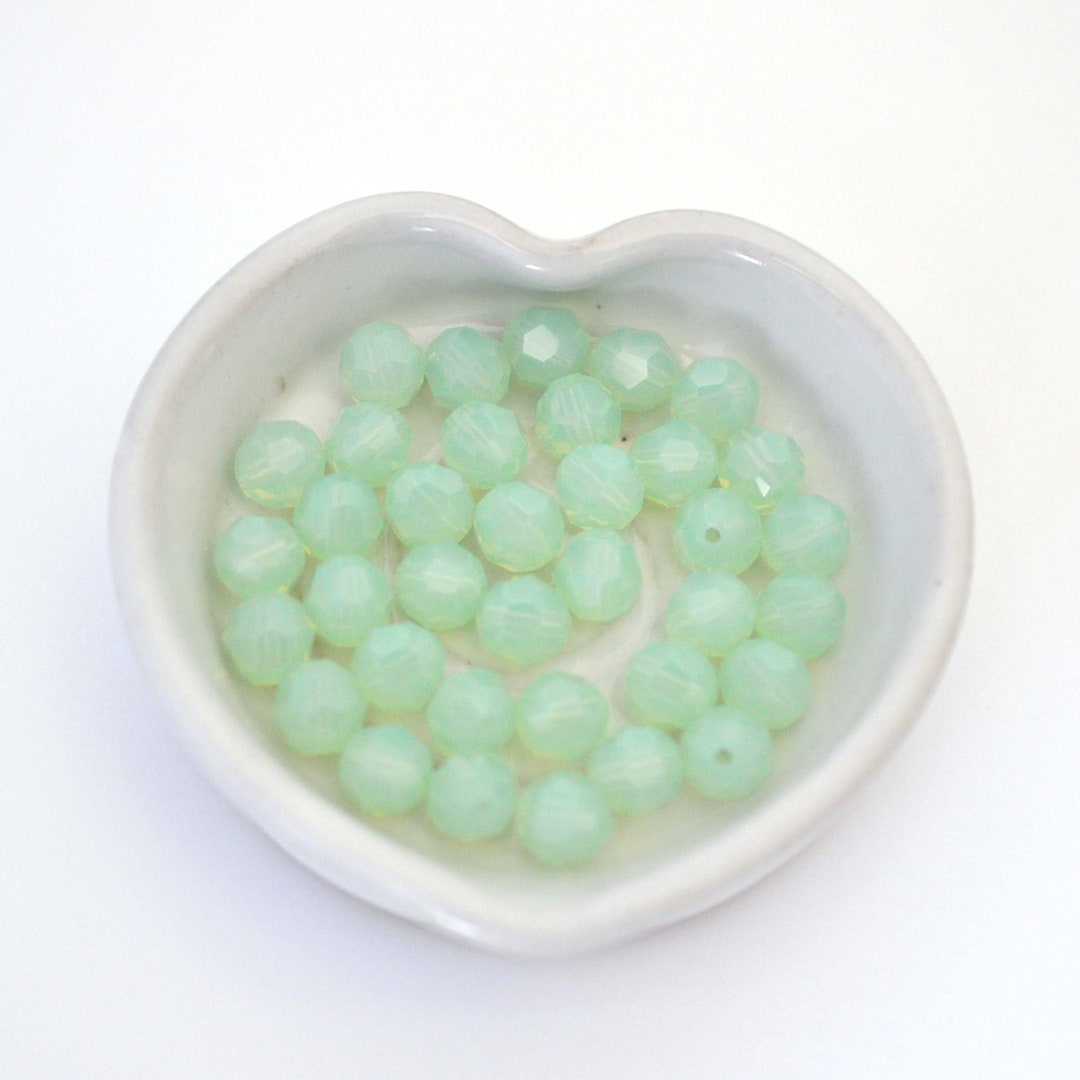 Chrysolite Opal 8mm Faceted Round Bead - 5000 Barton Crystal - Crystal ...