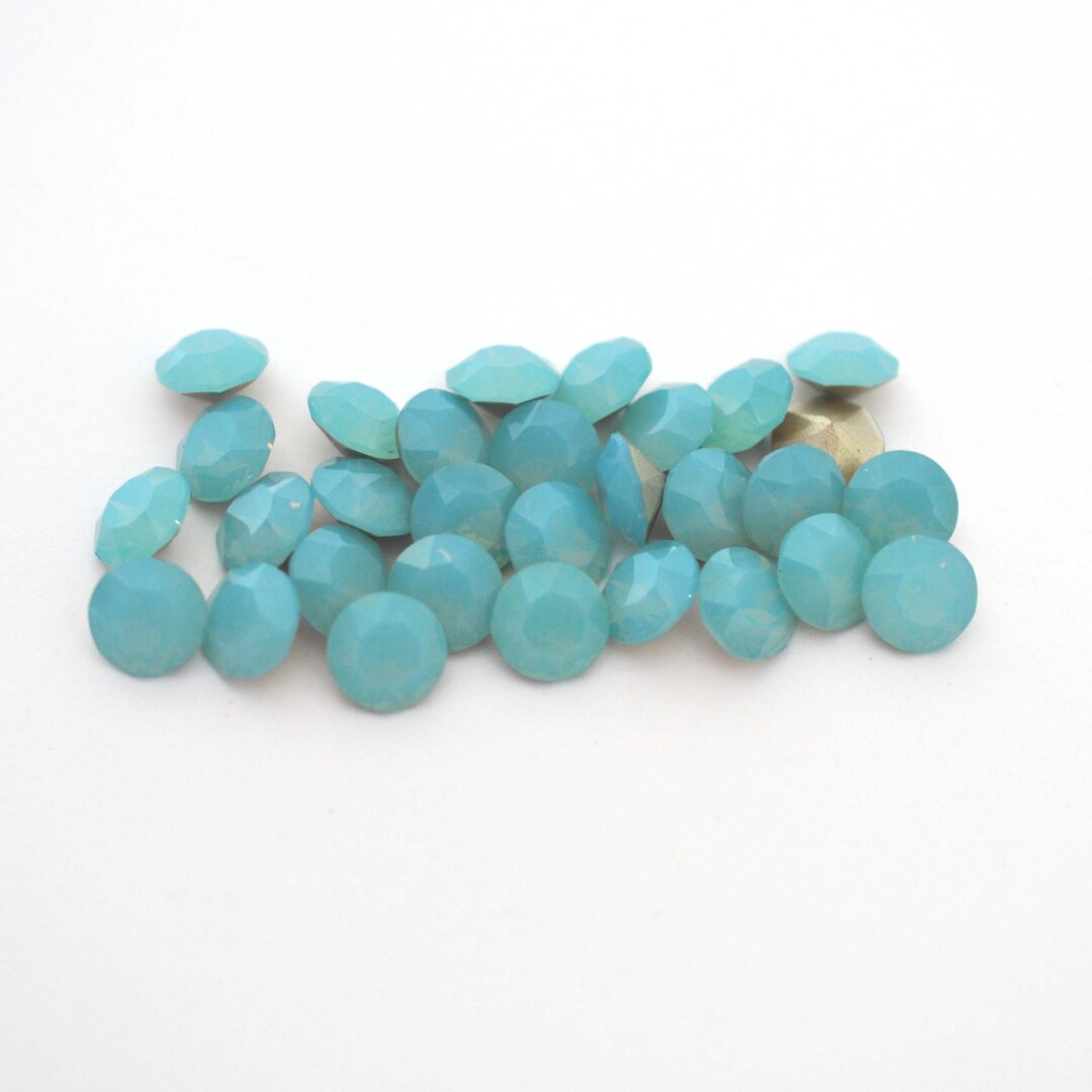 Ocean Opal 8mm Chatons Round Glass Rhinestones, DIY Craft Crystals ...