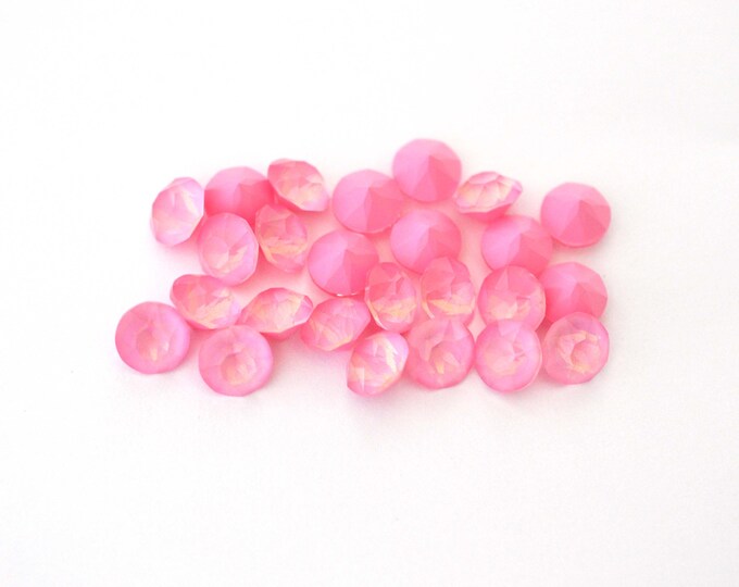 Pink Cotton Candy 8mm Chatons Round Glass Rhinestones, DIY Craft ...