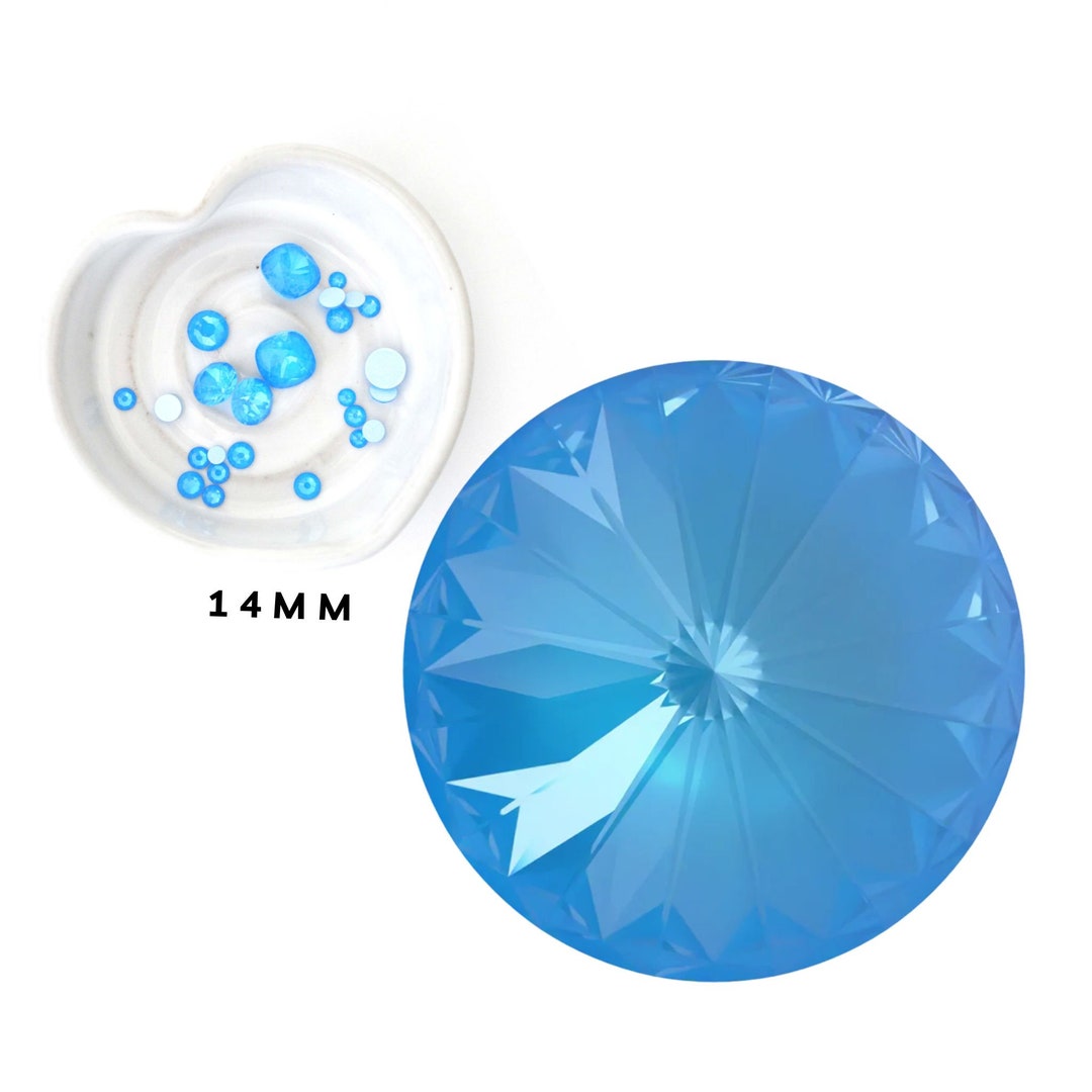 Electric Blue Ignite 14mm Rivoli 1122 Barton Crystal, Made in Austria ...