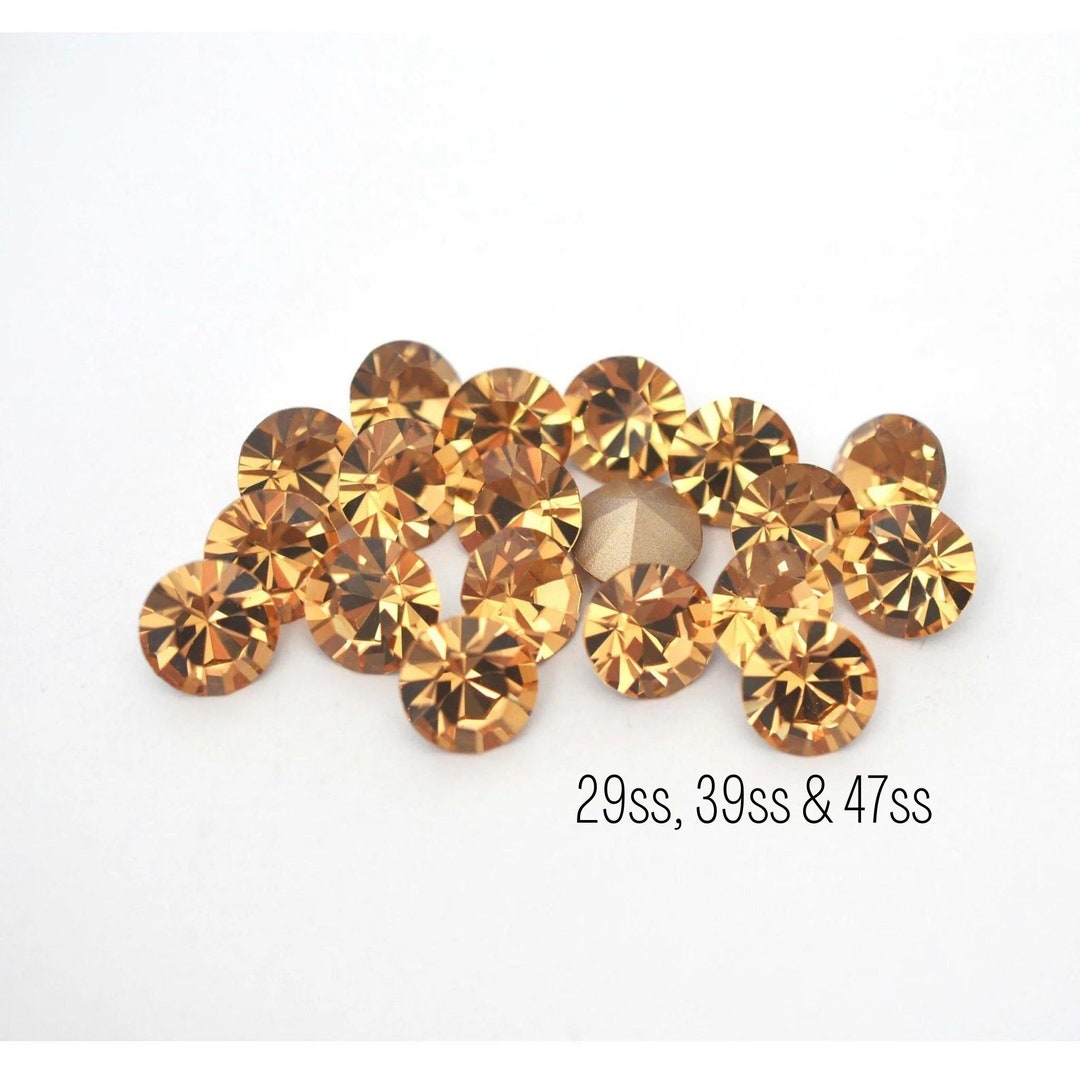 Light Colorado Topaz Preciosa Maxima Machine Cut Chaton - 29ss, 39ss ...