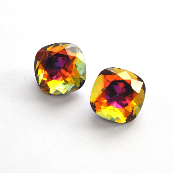 Volcano 16mm Cushion Cut 4470 Barton Crystal 1 Piece - Etsy