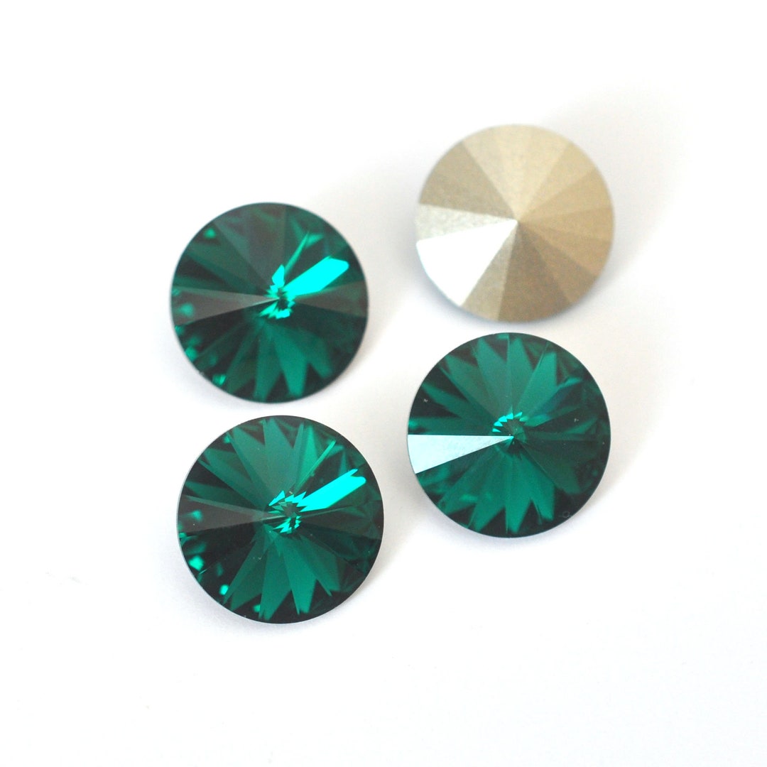 Emerald 14mm Rivoli 1122 Round Barton Crystal Multiple Pack Sizes ...