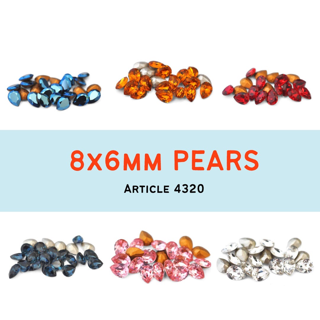 8x6mm 4320 Tiny Pear Barton Crystals, Made in Austria, the Best Quality ...