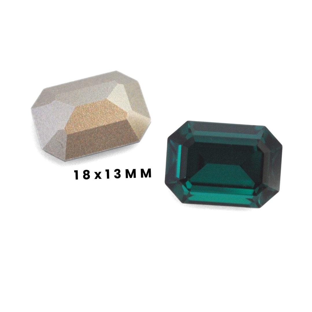 18x13mm Emerald Octagon Shape 4610 Emerald Cut Barton Crystal, Made in ...
