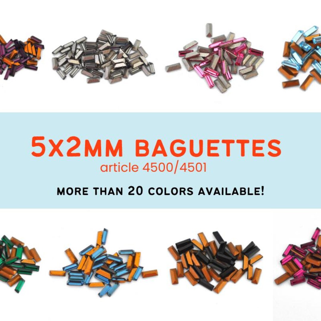 5x2mm Baguettes 4501 Barton Crystal (austrian, Austria, Nail Art ...