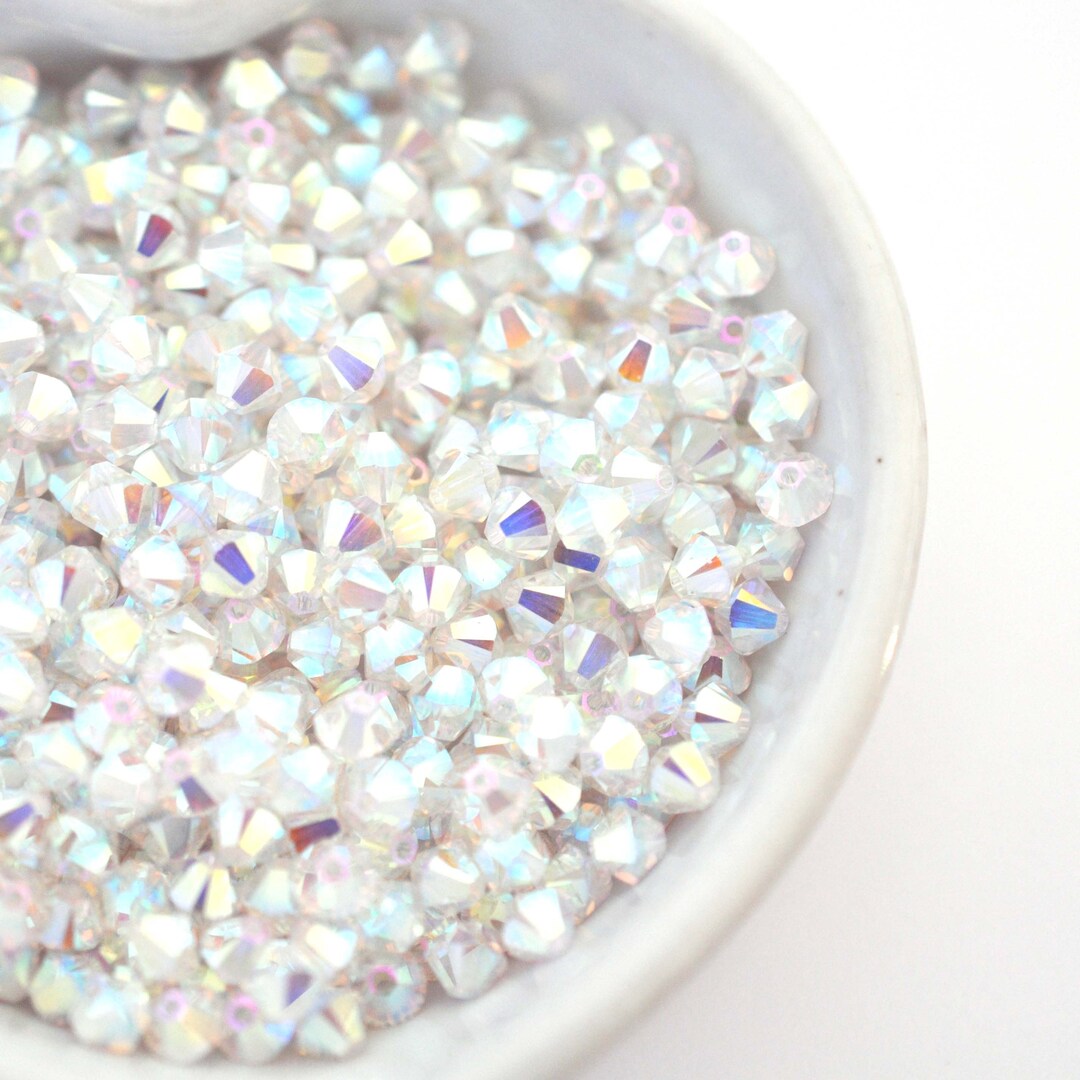 Crystal Transmission 2X 3mm , 4mm Bicone Beads, Barton Crystal - Bicones Article 5328 - Multiple ...