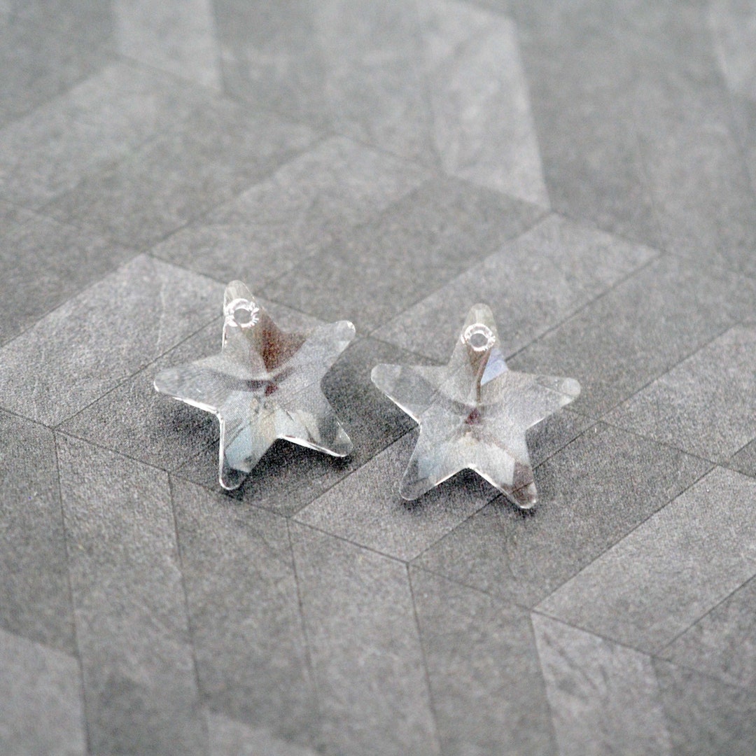 Crystal 20mm Sparkle Star Pendant - 6715 Barton Crystal - 1 Pair (2 ...