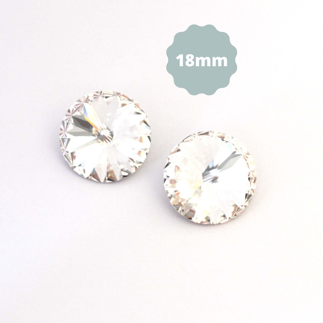 Crystal Clear 18mm Rivoli 1122 Round Barton Crystals - 1 Piece - Etsy