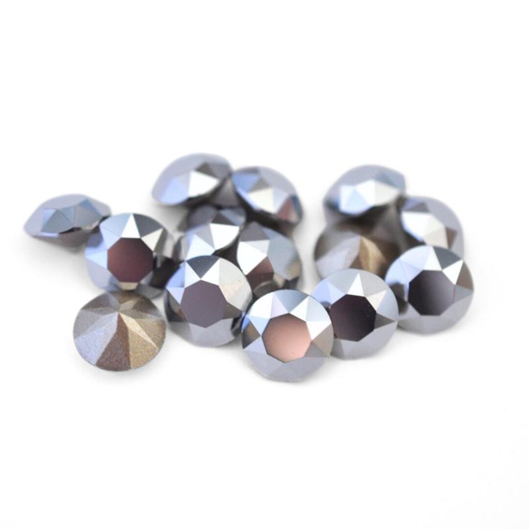 Light Chrome 39ss 1088 Round Austrian Crystal Pointed Back Chatons, 8mm ...