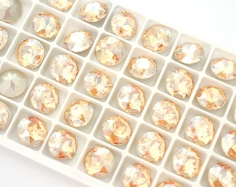 Black Graffiti 8mm Chatons Round Glass Rhinestones, DIY Craft Crystals ...