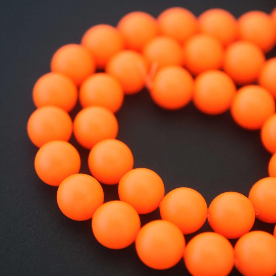 10MM Neon Orange 5810 Barton Crystal Pearl Beads, Glass Pearls 10mm ...