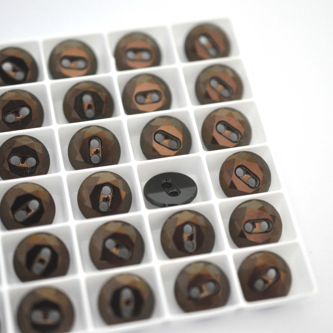 Dark Bronze (jet Nut) 12mm Round Crystal Buttons - 3014 Barton Crystal ...