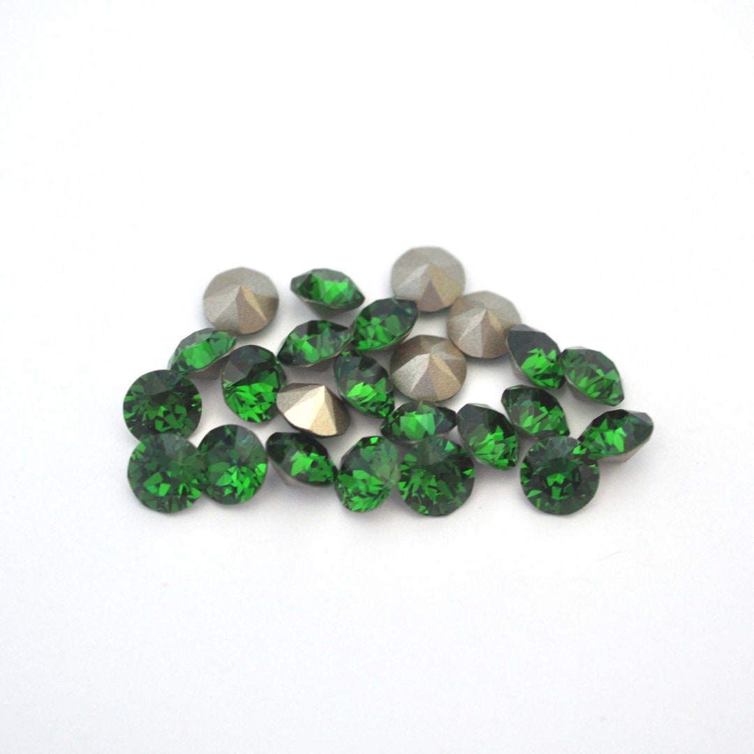 Dark Moss Green 39ss 1088 Chatons 8mm Barton Crystals Multiple Pack ...