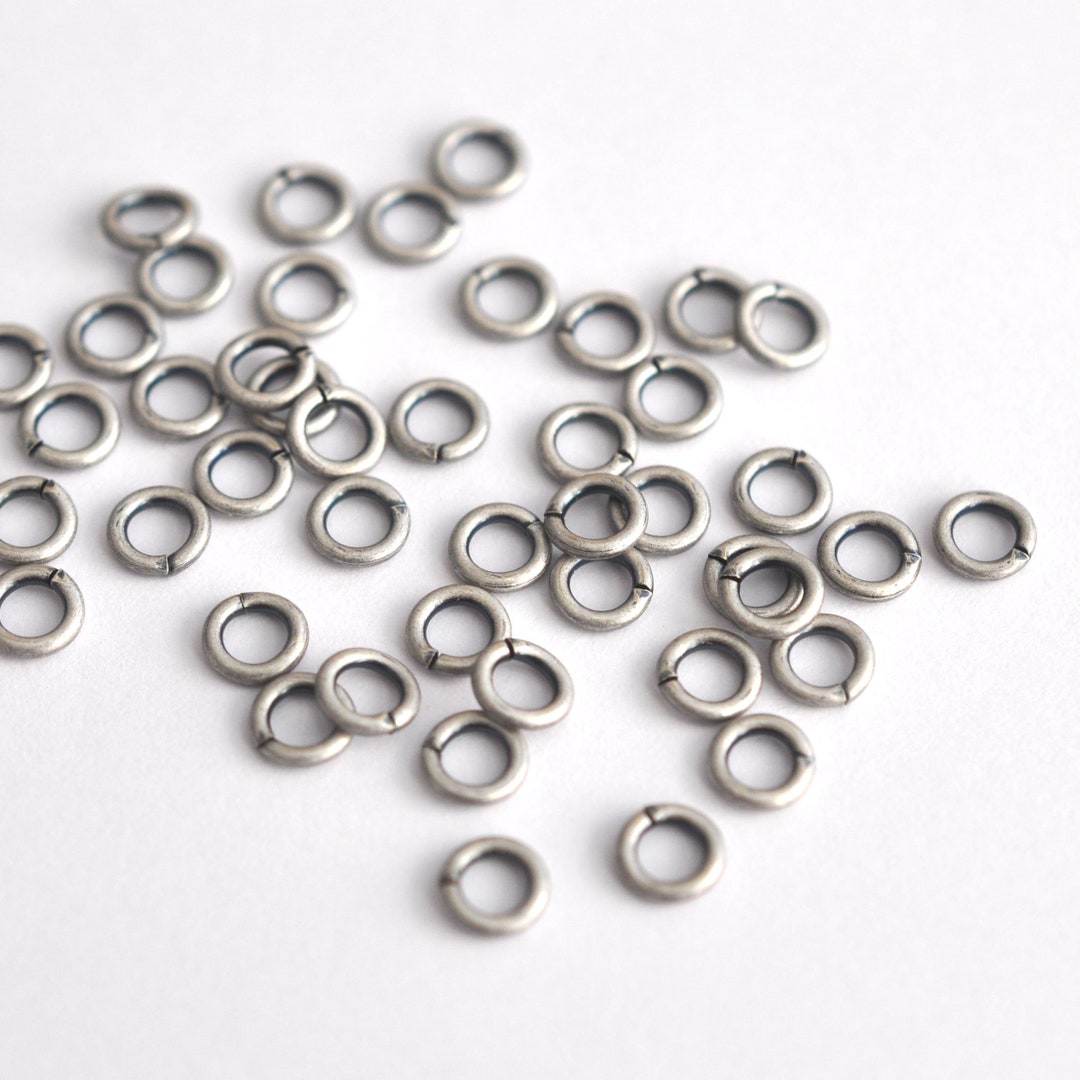 5mm Antique Silver Jump Rings 12 Pieces Nickel and Lead Free - Etsy