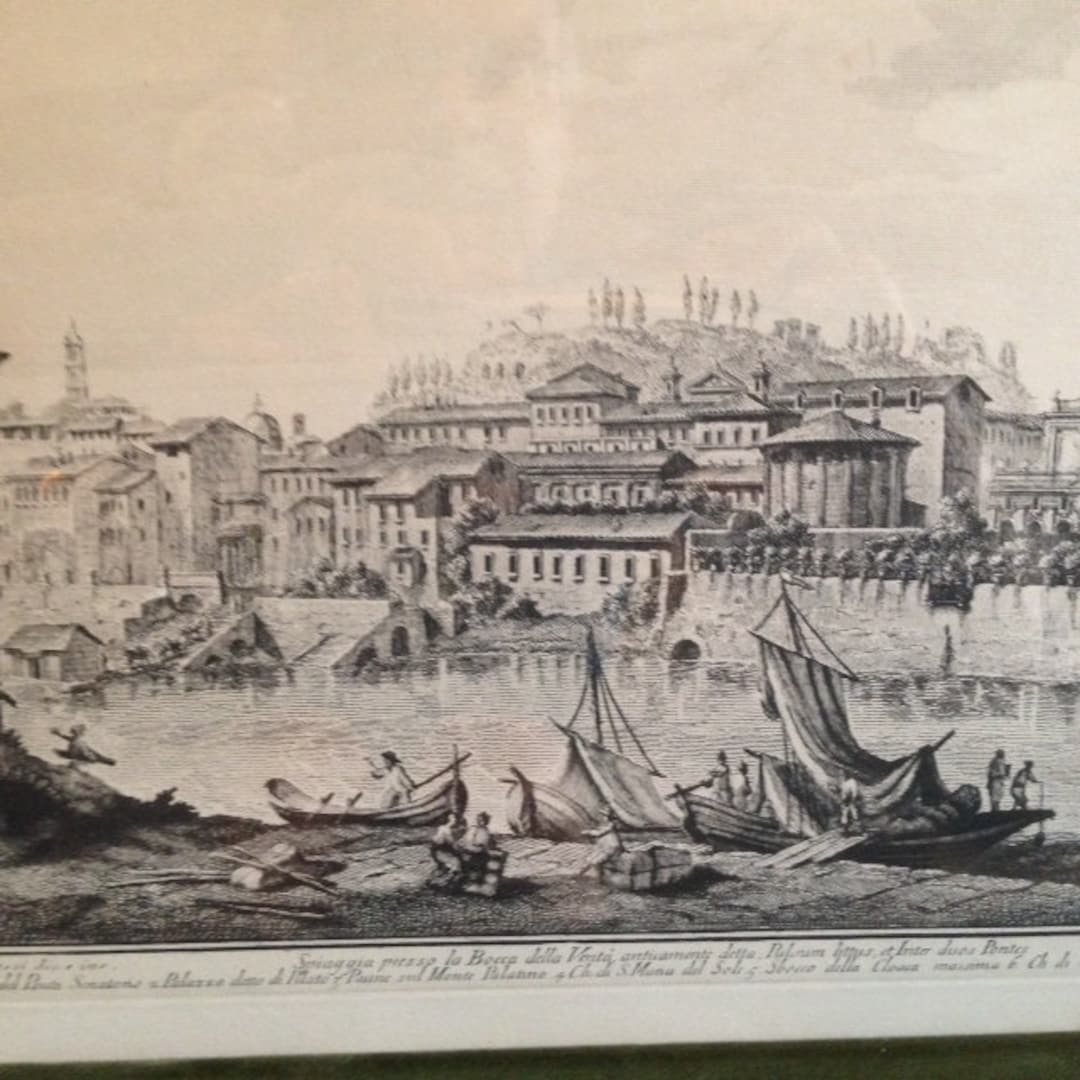 18th Century Italian Engraving of Rome - Etsy