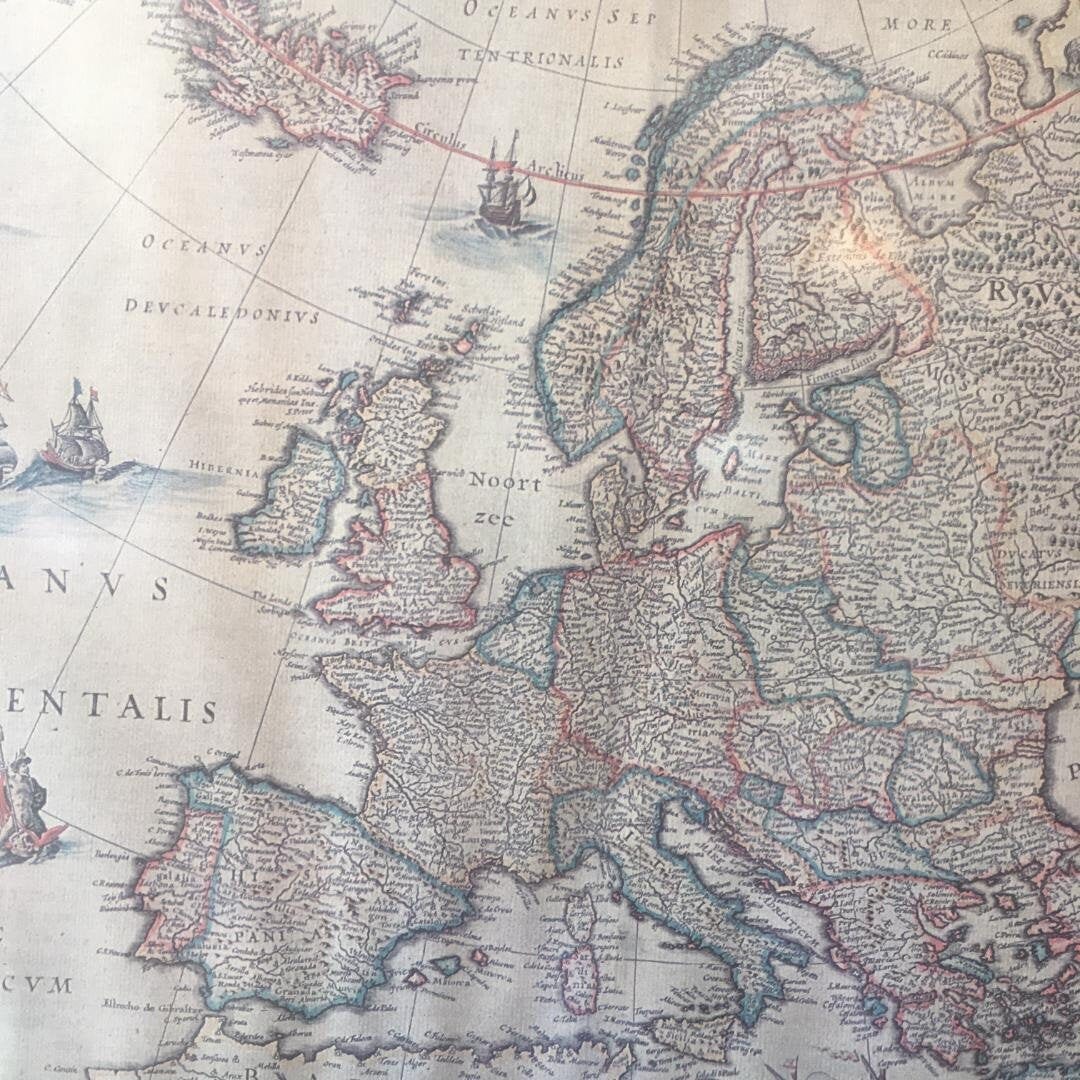 Two Vintage Antique Framed Maps - Etsy