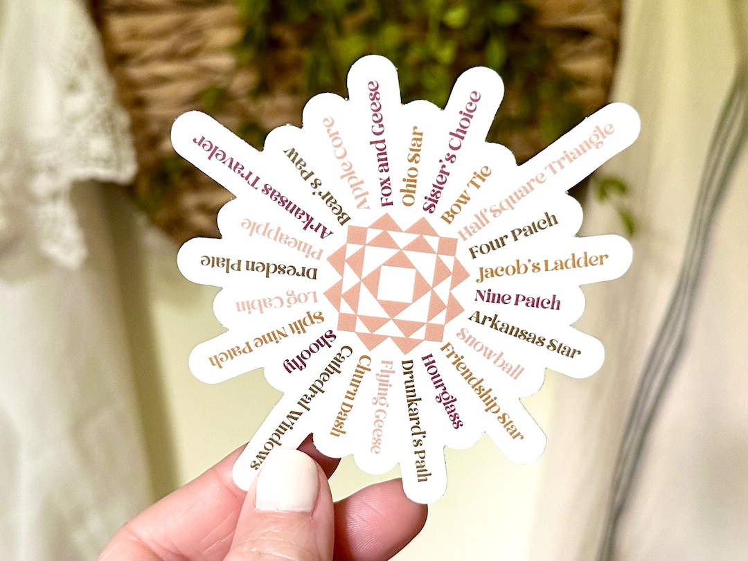 Quilt Block Sticker Die Cut Vinyl Waterproof Vintage Charm - Etsy