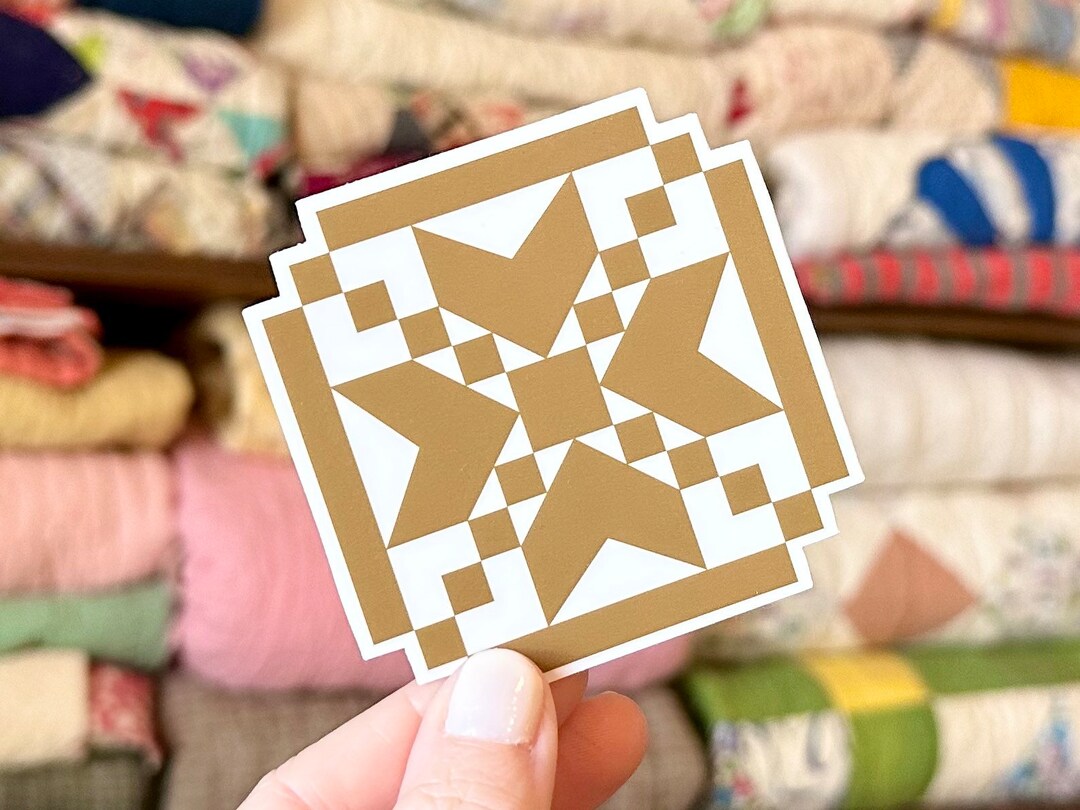 Mustard Quilt Block Sticker Die Cut Vinyl Waterproof - Etsy