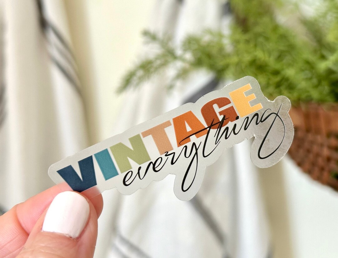 Vintage Everything Sticker Clear Sticker Die Cut Vinyl Waterproof - Etsy