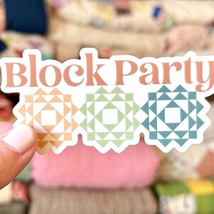 Block Party Sticker | Quilt Block Sticker | Die Cut | Vinyl ...