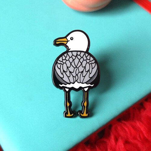 Donut Seagull Hard Enamel Pin - Etsy