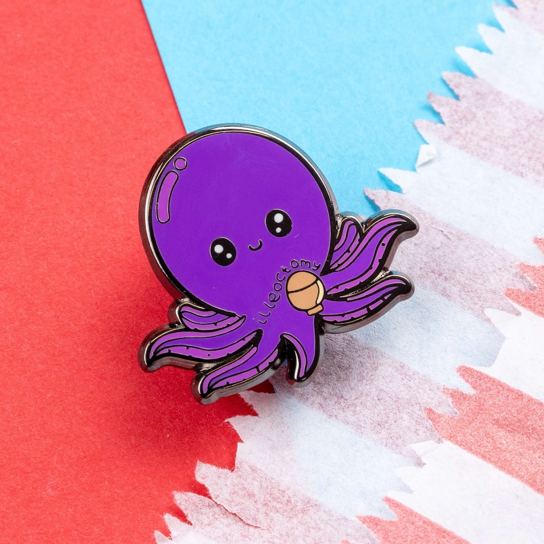 Ileoctomy Octopus Enamel Pin - Ileostomy - Spoonie Gift - Disability ...