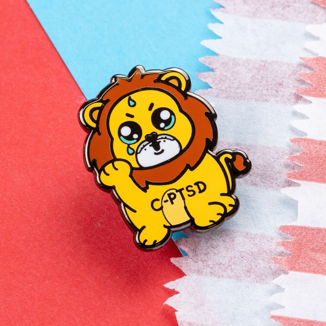 SALE Complex Post Troarmatic Stress Disorder Lion Enamel Pin - C-PTSD ...