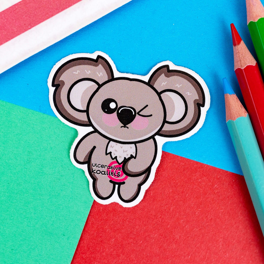 Ulcerative Koalitis Koala Sticker - Ulcerative Colitis UC - Spoonie ...