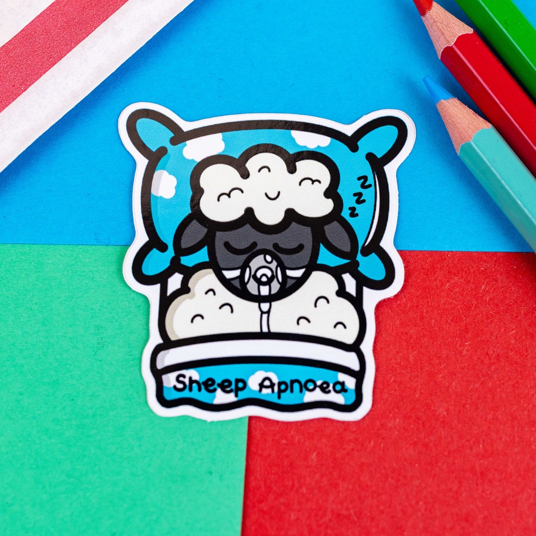 Sheep Apnoea Sticker - Sleep Apnoea - Vinyl Sticker - Chronic Illness ...