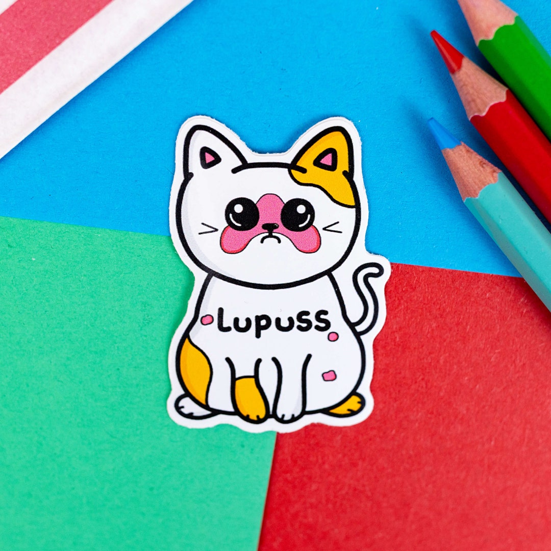 Lupuss Cat Sticker - Vinyl Sticker - Chronic Illness Gift - Spoonie ...