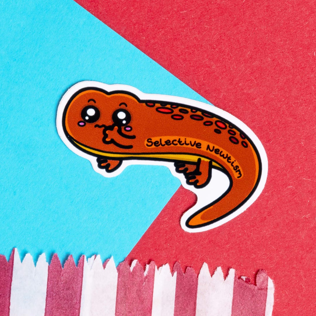 Selective Newtism Newt Sticker - Selective Mutism - Spoonie Gift ...